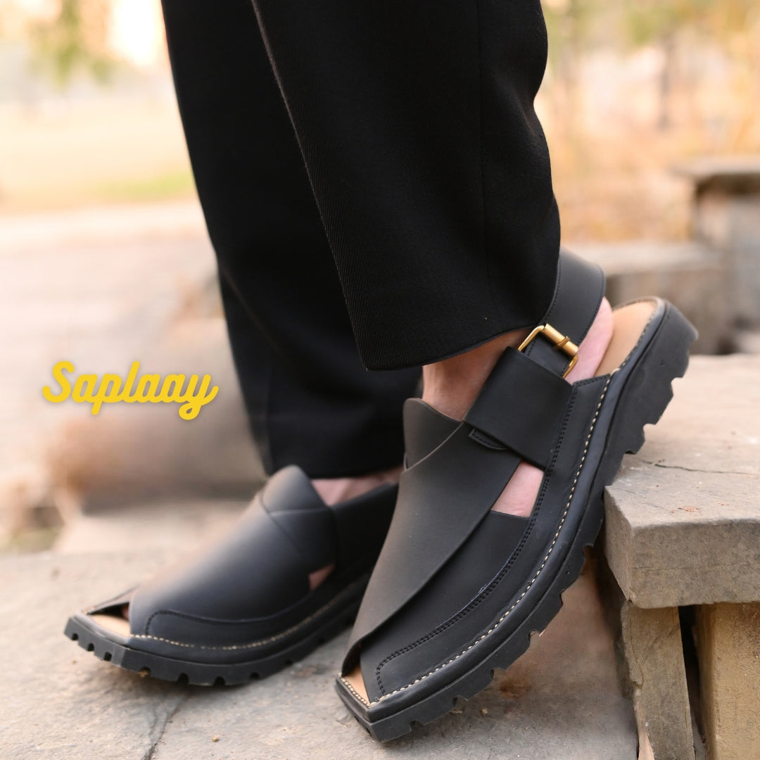 Comfy Soles and Soft Leather Peshawari Chappals – Saplaay